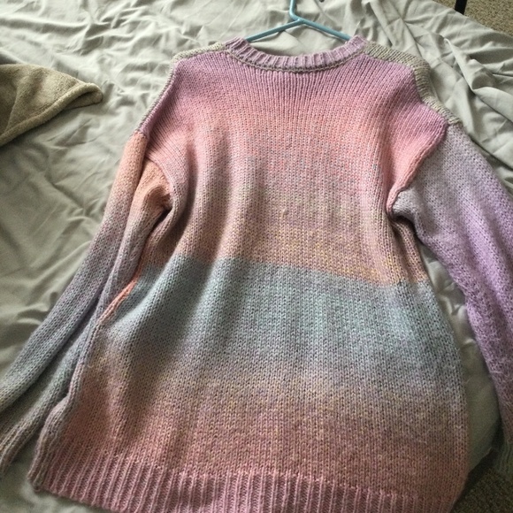 Forever 21 | Sweaters | Forever 2 Blue Purple Pink Fade Pattern Sweater ...